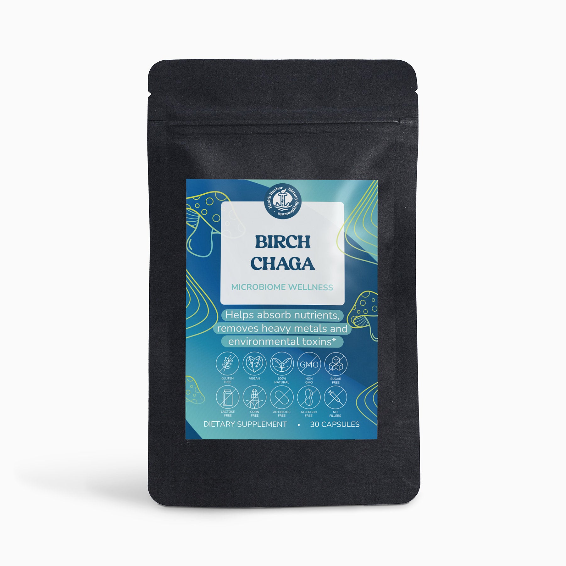 Birch Chaga Microbiome Wellness Capsules– Health Harbor